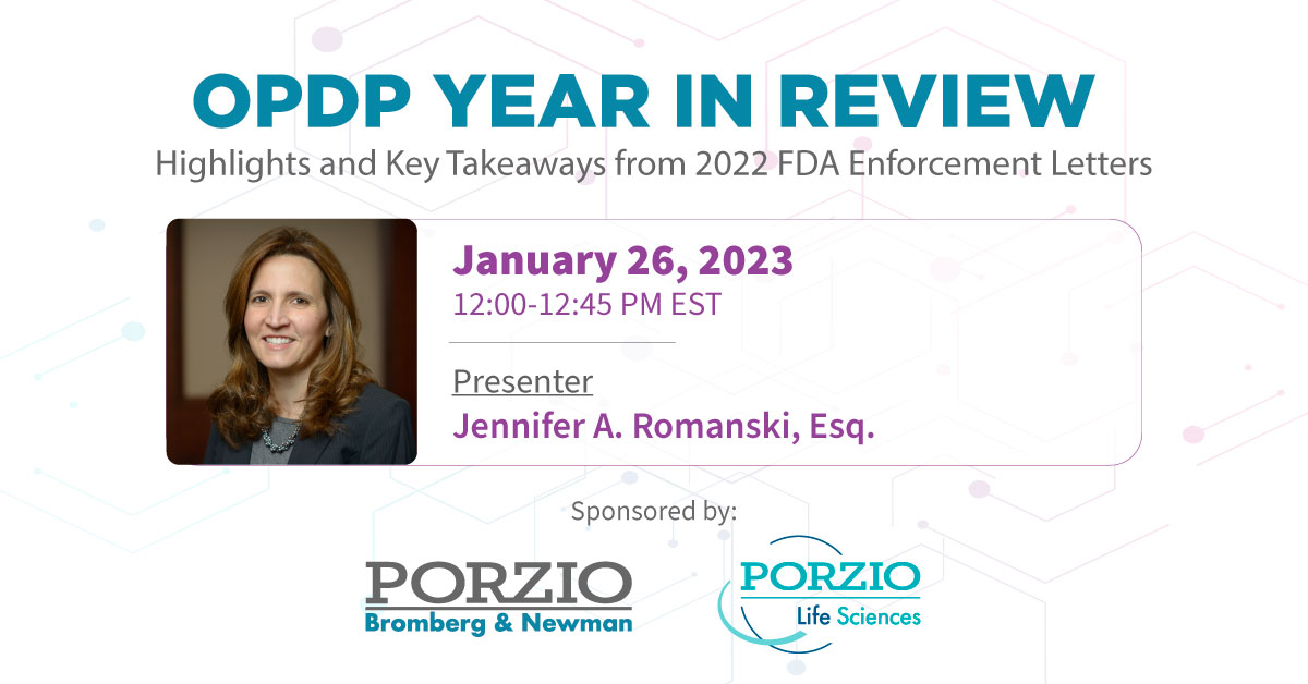 OPDP Year in Review: Highlights and Key Takeaways from 2022 FDA ...