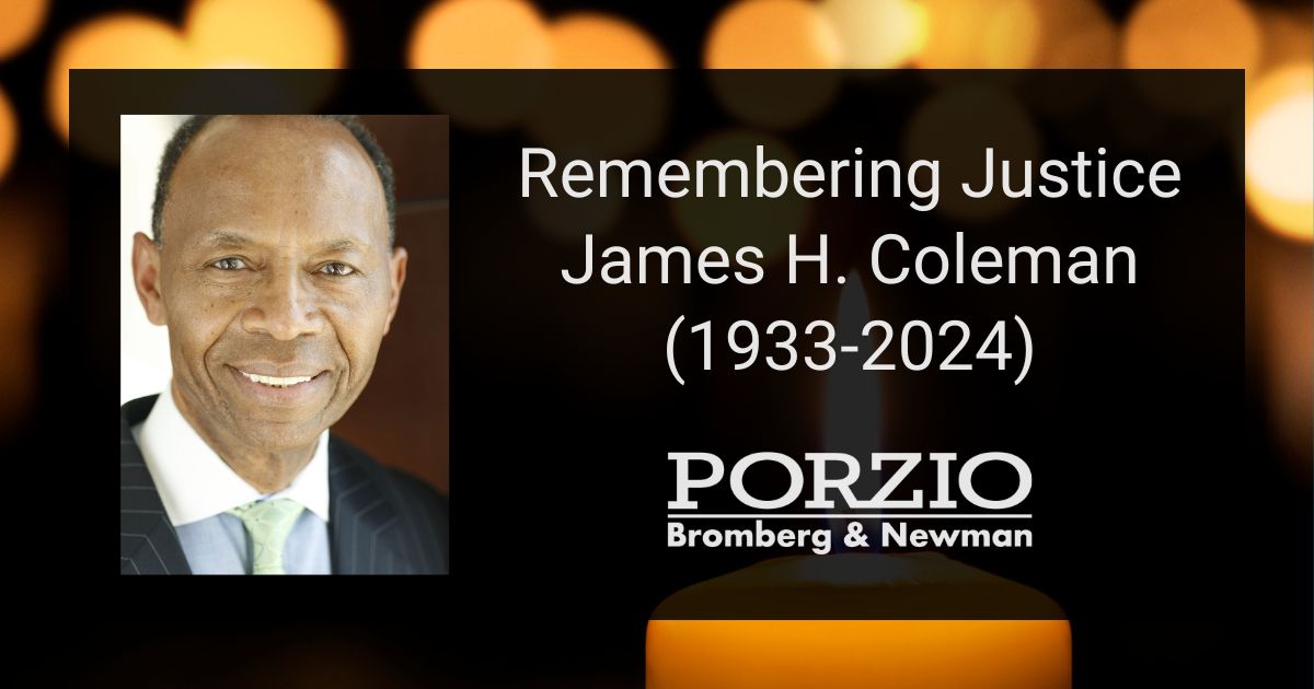 Porzio, Bromberg & Newman Mourns the Passing of The Honorable James H ...