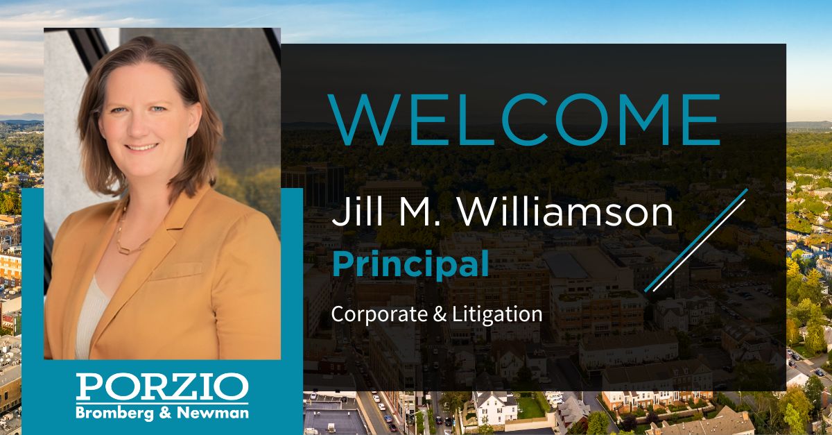 Porzio, Bromberg & Newman Adds Jill M. Williamson as Principal to Lead ...